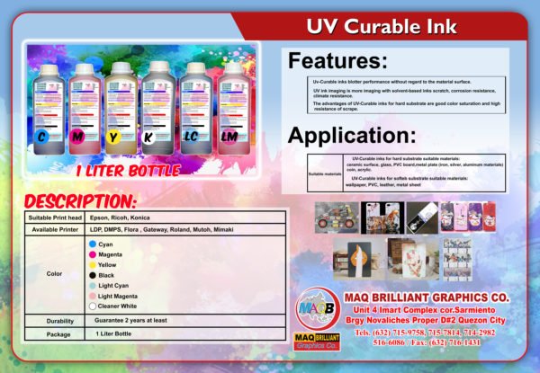 UV Curable Ink – Premium Graphics Asia Inc.